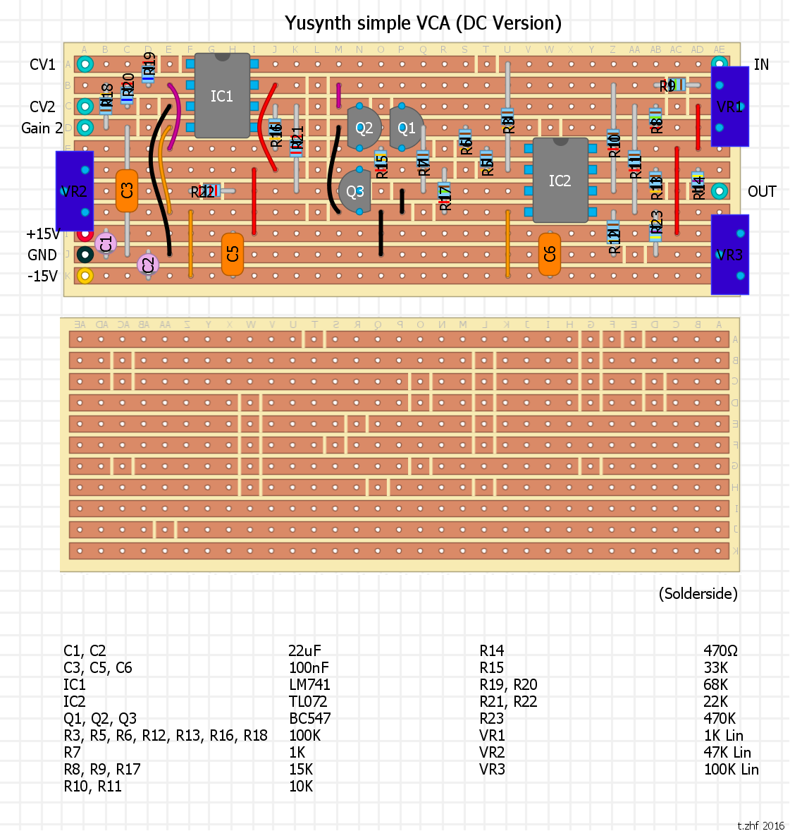 stripboard VCA issues! : r/synthdiy